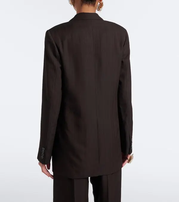 Dries Van Noten Chalk Stripe Single-breasted Blazer