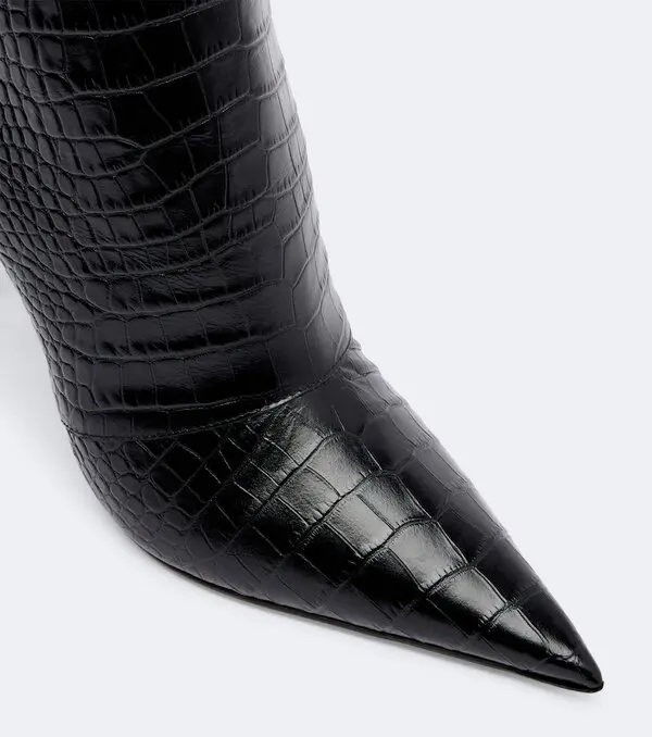TOM FORD Croc-effect Leather Over-the-knee Boots