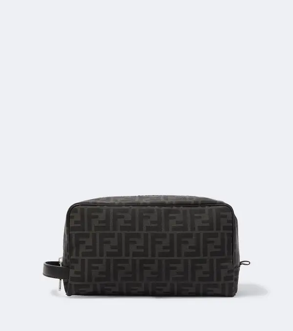 Fendi Ff Zucca Small Leather-trimmed Toiletry Bag