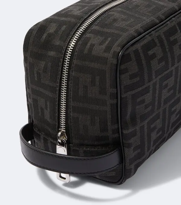 Fendi Ff Zucca Small Leather-trimmed Toiletry Bag