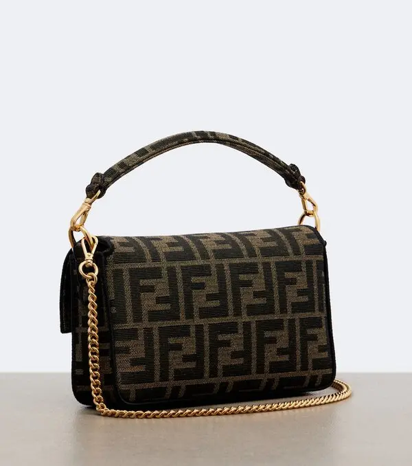 Fendi Baguette® Mini Ff Zucca Shoulder Bag