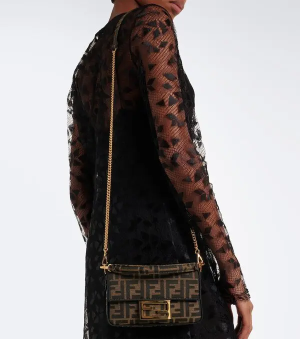 Fendi Baguette® Mini Ff Zucca Shoulder Bag