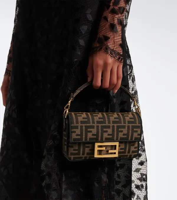 Fendi Baguette® Mini Ff Zucca Shoulder Bag