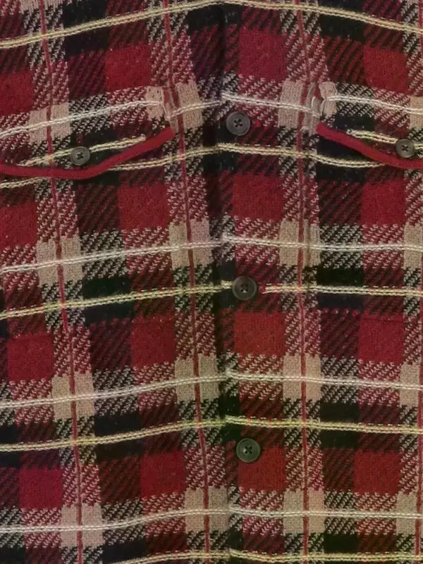 Guest In Residence Check-pattern Cashmere Shirt - Red