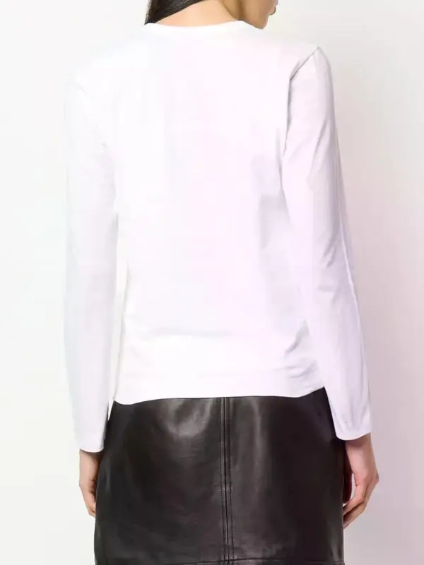 Play Comme Des Garcon Logo Embroidered Jersey Top