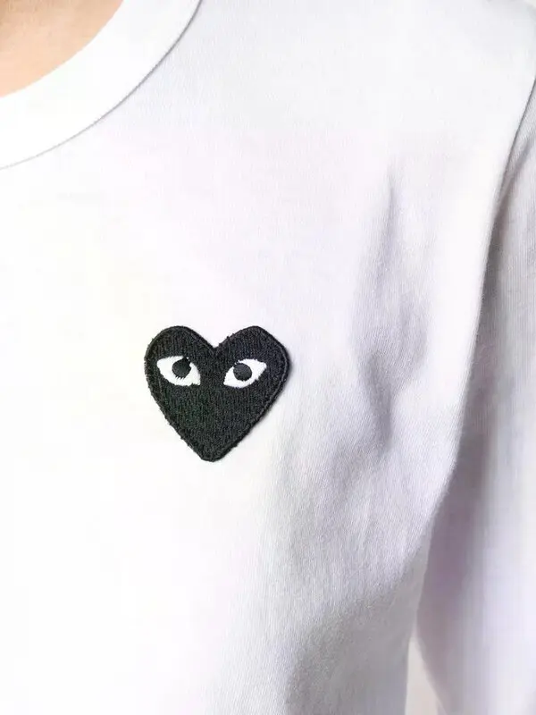Play Comme Des Garcon Logo Embroidered Jersey Top
