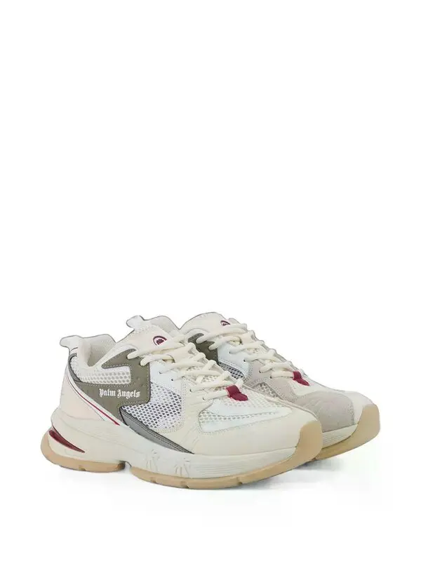 Palm Angels Mesh-panelled Leather Sneakers