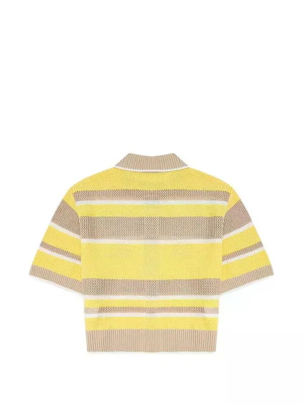 Palm Angels Striped Embroidered Cardigan