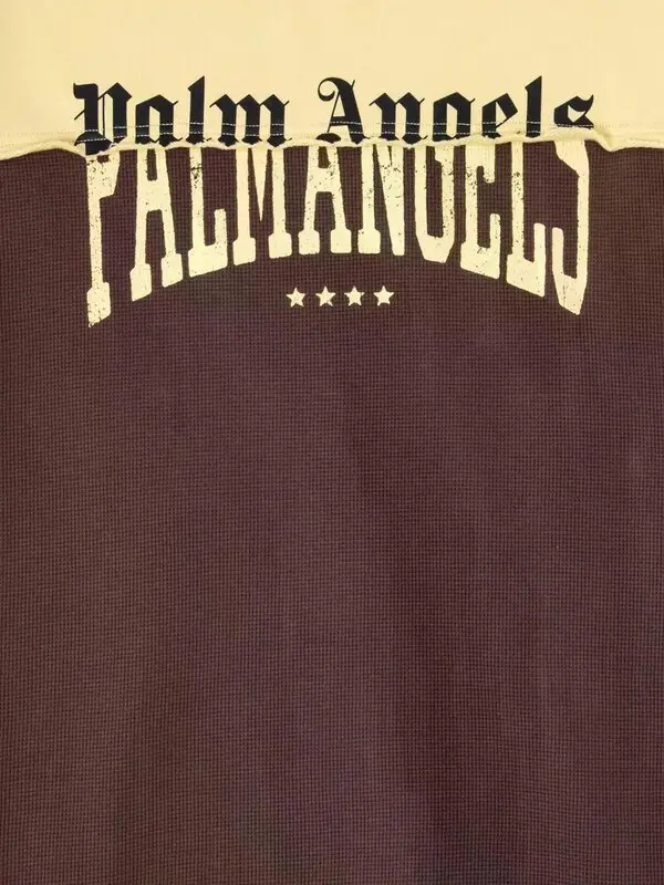 Palm Angels Logo-print Panelled Sweater - Brown
