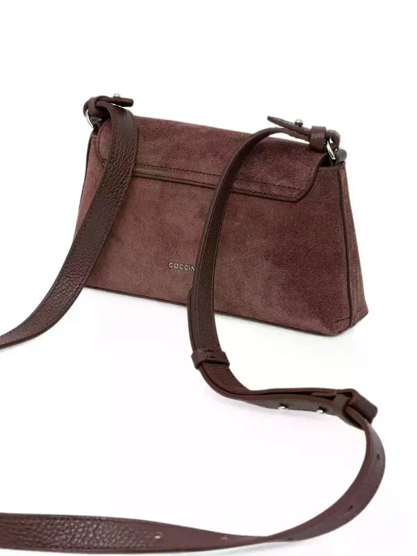 COCCINELLE Nikla Suede Logo-plaque Shoulder Bag