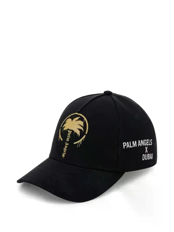 Palm Angels Logo-print Baseball Cap - Black