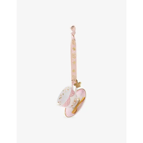 SELFRIDGES EDIT Teacup And Saucer Resin Christmas Decoration