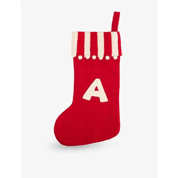 SELFRIDGES EDIT Alphabet Letter Christmas Stocking - A