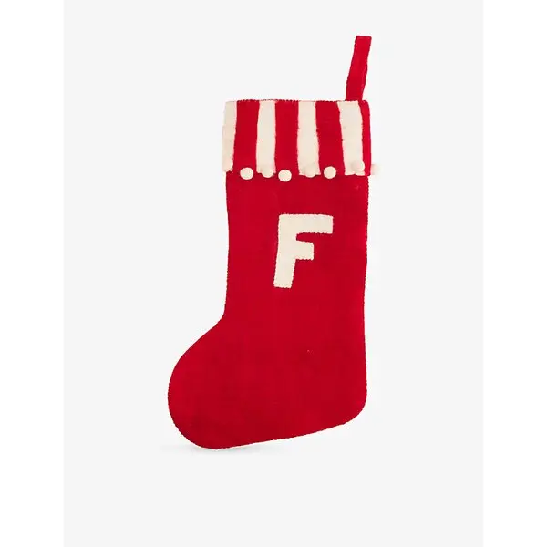 SELFRIDGES EDIT Alphabet Letter Christmas Stocking - V