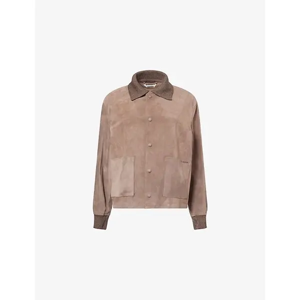 JW Anderson Boxy-fit Collared Suede Jacket