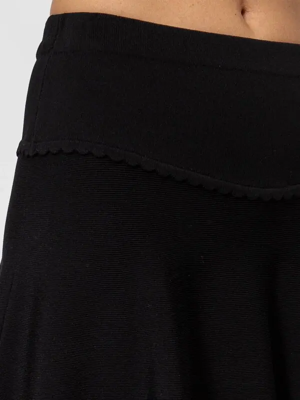 TWINSET Flared Viscose-knit Mini Skirt With Elasticated High Waist