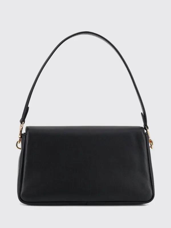 Tory Burch Charlie Leather Shoulder Bag With Double T Logo And Removable Strap