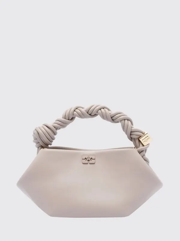 GANNI Mini Handbag In Recycled Leather With Butterfly Logo - Grey