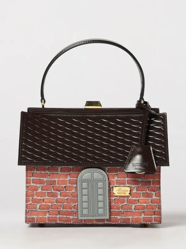 Moschino House Bag Mini Graphic Print Leather Handbag