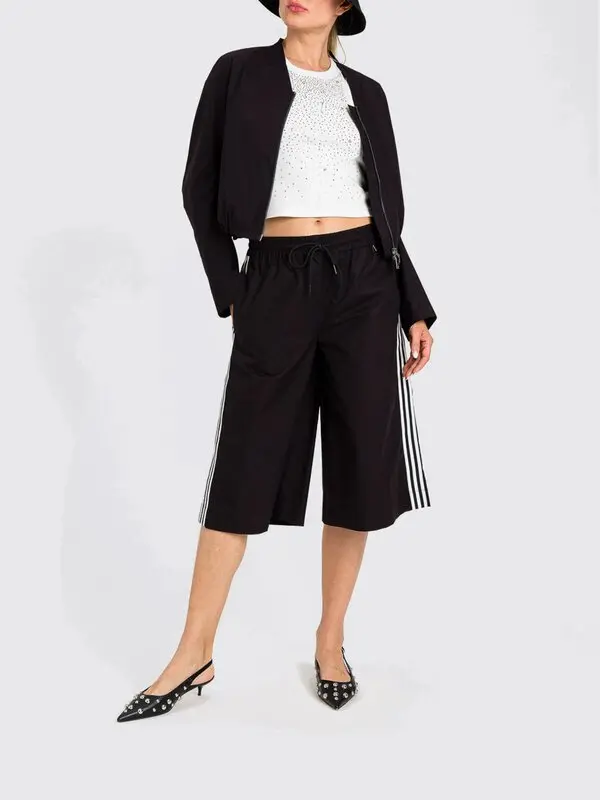 TWINSET Cropped Top In Cotton Blend With Rhinestones
