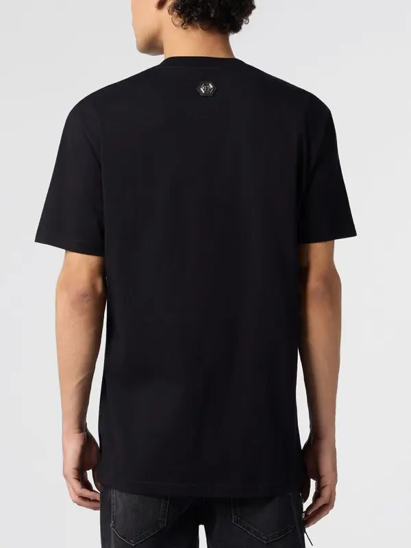 Philipp Plein Cotton T-shirt With Rhinestone-embellished Skull Print