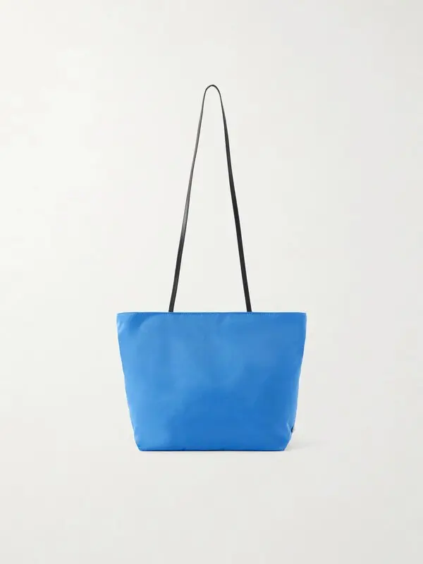 VALESQUE Spaghetti Leather-trimmed Satin Shoulder Bag