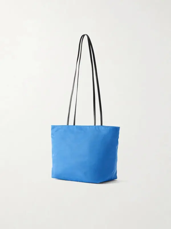 VALESQUE Spaghetti Leather-trimmed Satin Shoulder Bag