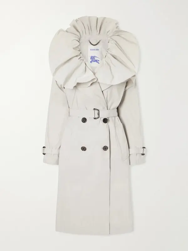 Burberry Clare Belted Gabardine Trench Coat