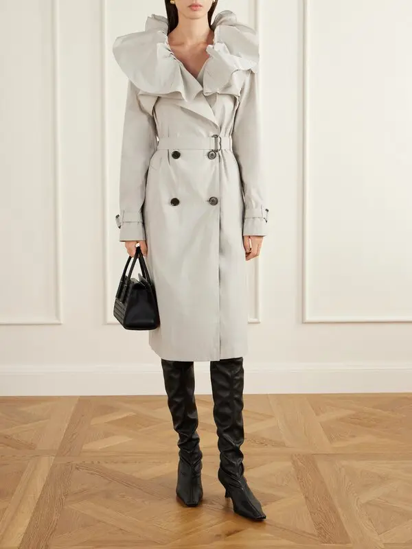 Burberry Clare Belted Gabardine Trench Coat