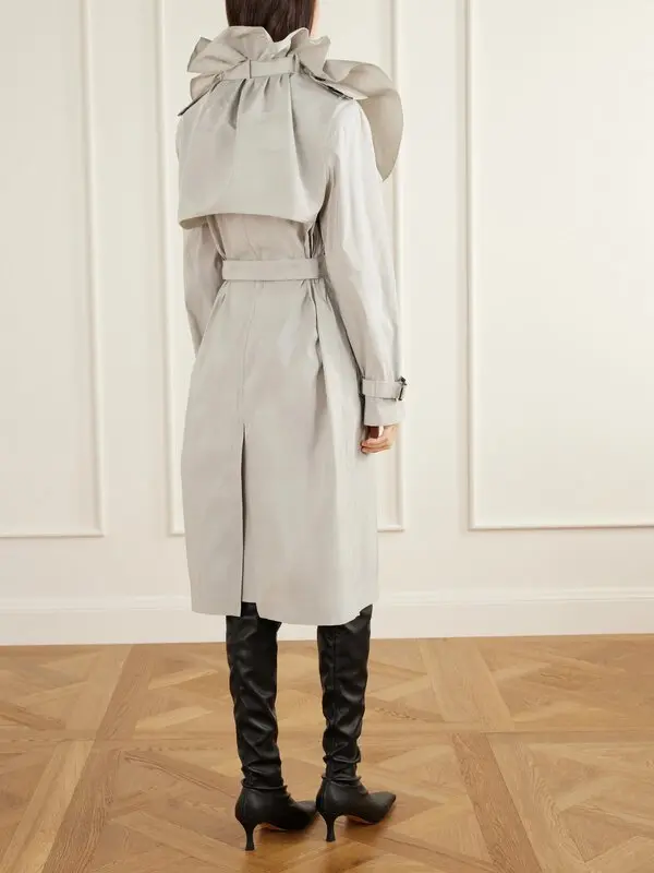 Burberry Clare Belted Gabardine Trench Coat