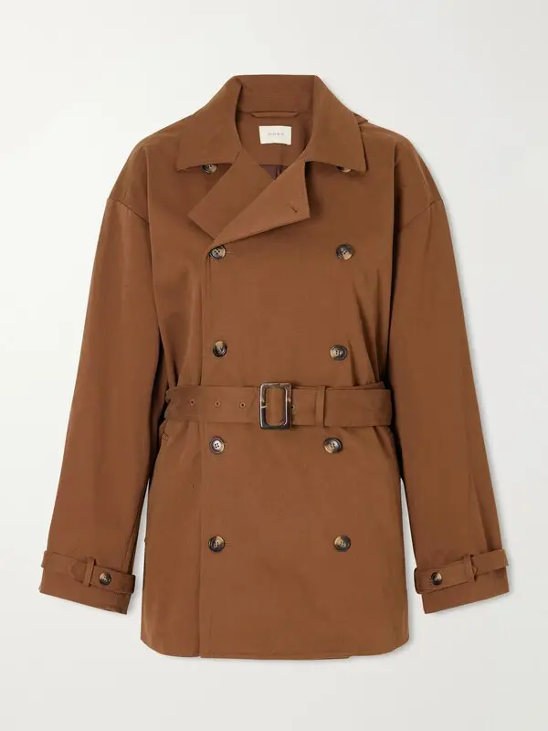 DÔEN Wolfe Belted Cotton-blend Trench Coat