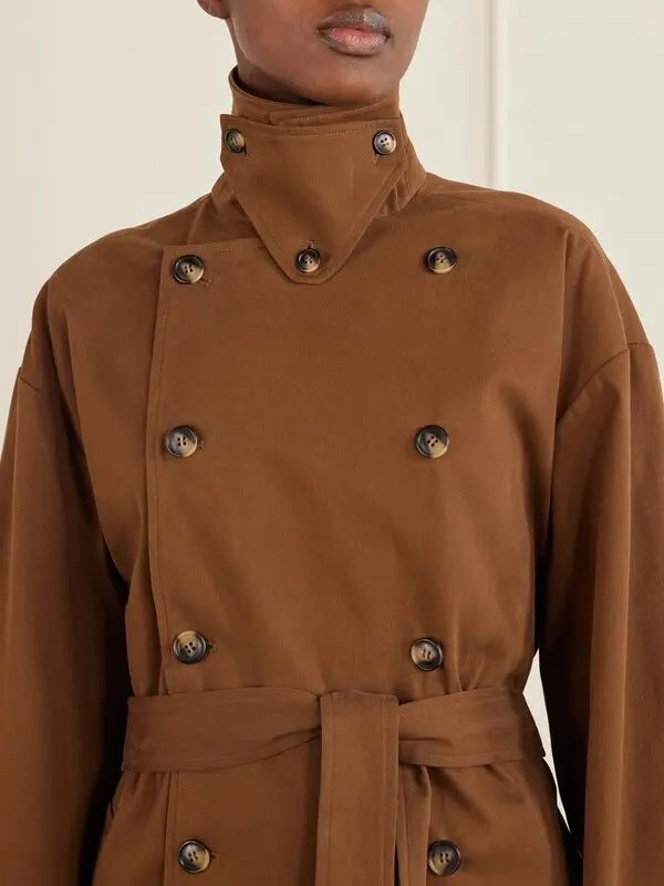 DÔEN Wolfe Belted Cotton-blend Trench Coat