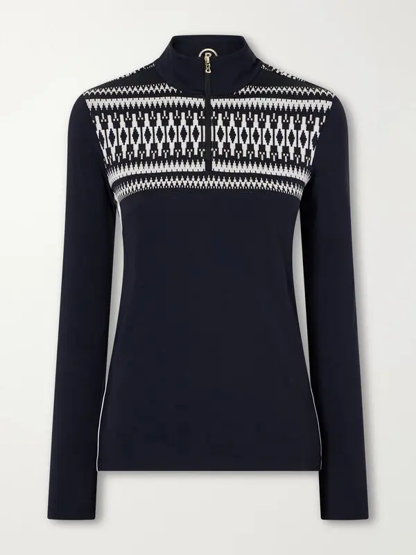 Bogner Joalyn Knit-detailed Jersey Baselayer - Black