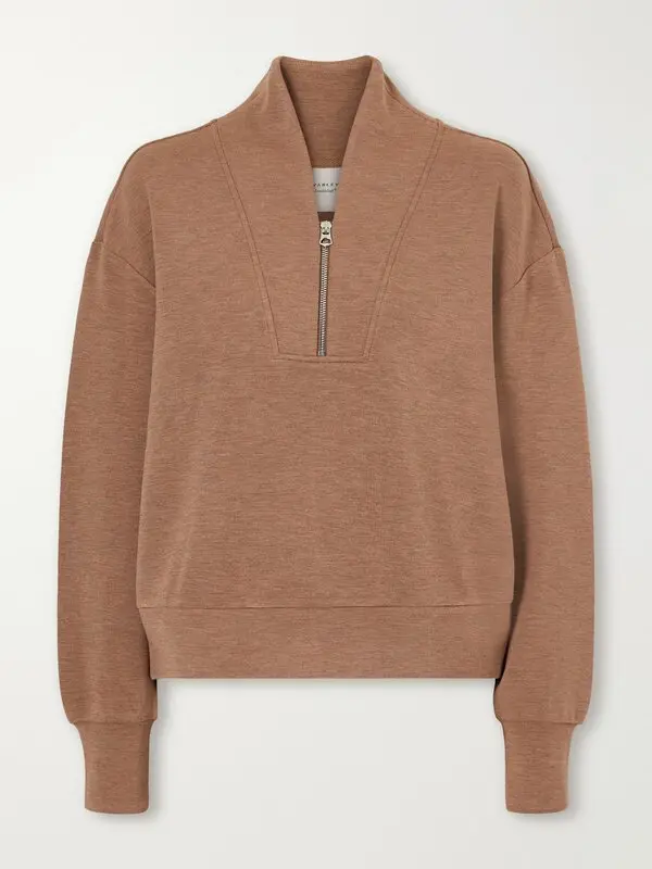 Varley Davidson Stretch-jersey Half-zip Sweatshirt