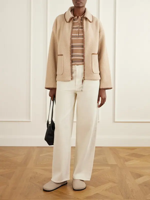 Varley Ruiko Embroidered Recycled-fleece Jacket