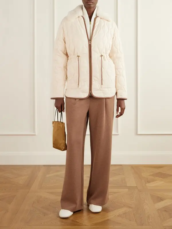 Varley Bartley Plush-trimmed Padded Quilted Shell Jacket