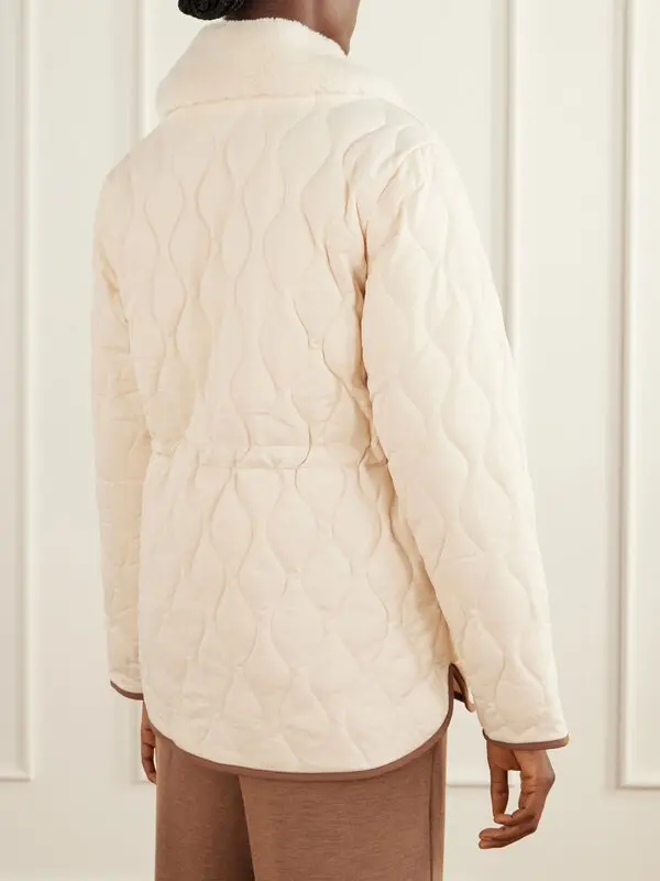 Varley Bartley Plush-trimmed Padded Quilted Shell Jacket