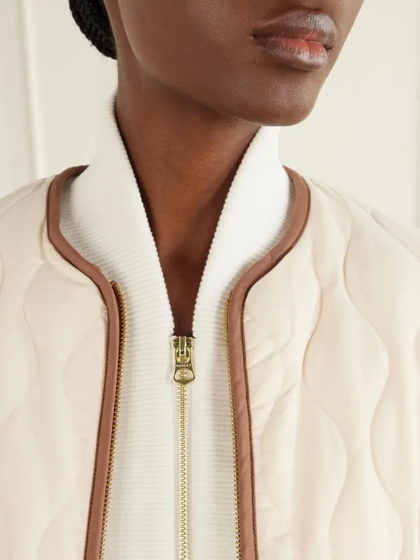 Varley Bartley Plush-trimmed Padded Quilted Shell Jacket