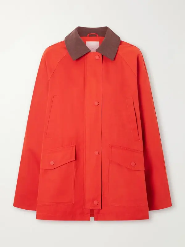 Varley Rylan Corduroy-trimmed Cotton-blend Twill Jacket
