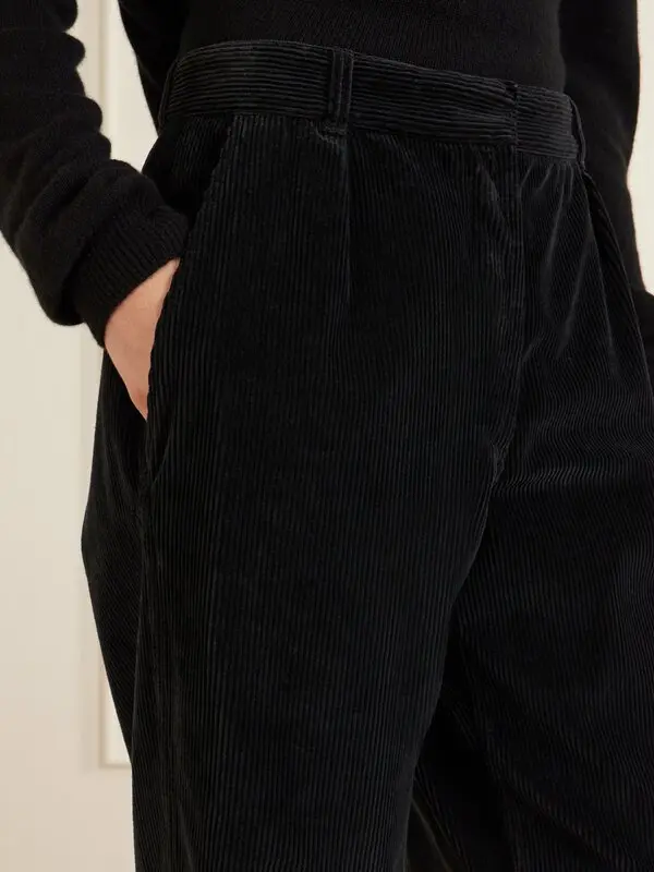 THE ROW Adler Cotton-corduroy Wide-leg Pants