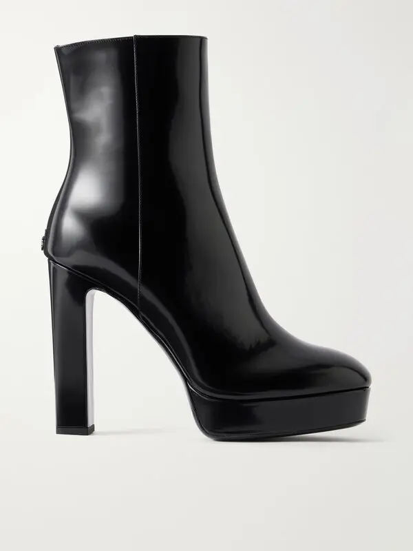 JIMMY CHOO Marine 120 Patent-leather Ankle Boots