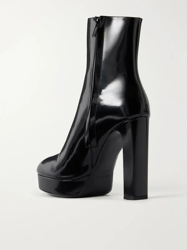 JIMMY CHOO Marine 120 Patent-leather Ankle Boots