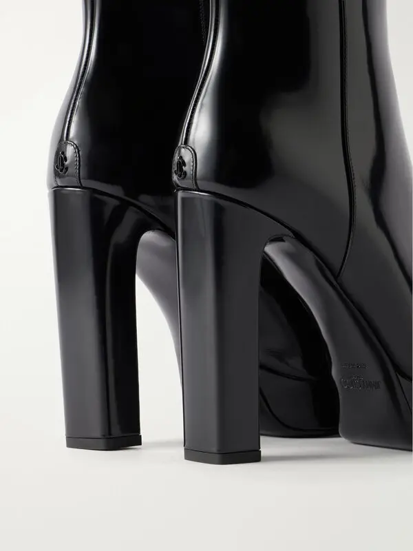 JIMMY CHOO Marine 120 Patent-leather Ankle Boots