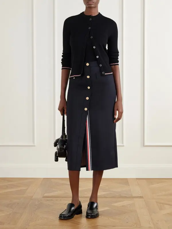 Thom Browne Cotton-blend Midi Skirt