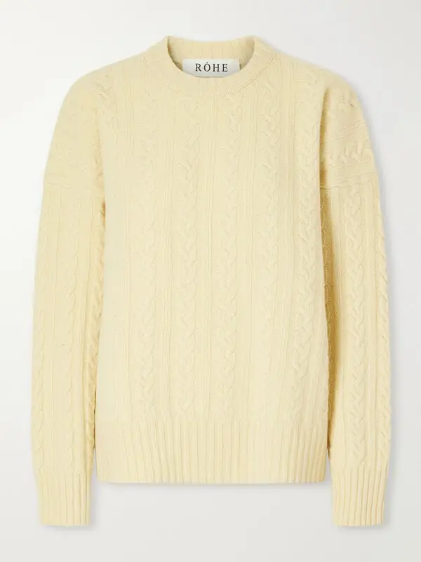 RÓHE Cable-knit Wool-blend Sweater