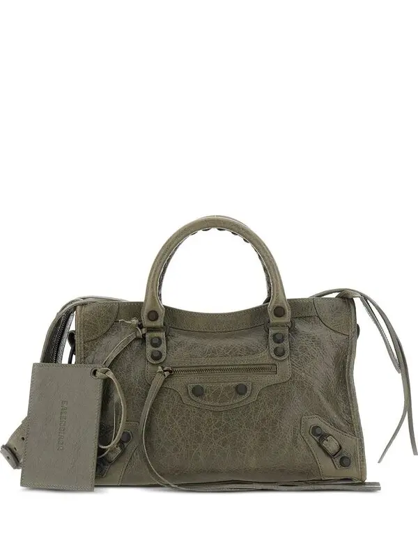 Balenciaga Le City Small Leather Handbag - Green