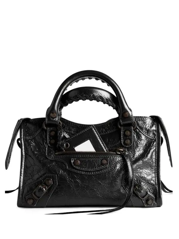 Balenciaga Le City Mini Leather Handbag - Black