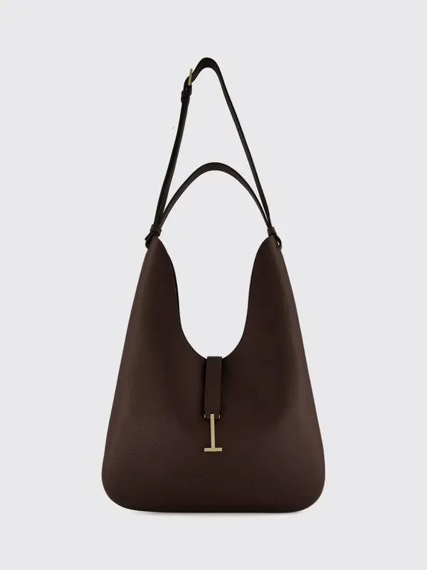 TOM FORD Grained Calfskin Hobo Bag With Monogram Logo