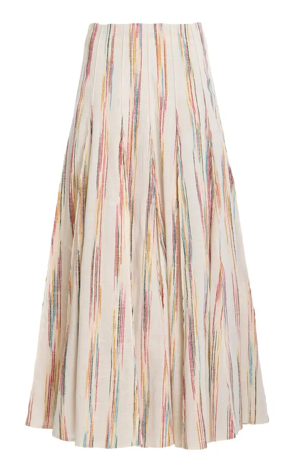 Rosie Assoulin Million Pleats Silk Skirt - Multi