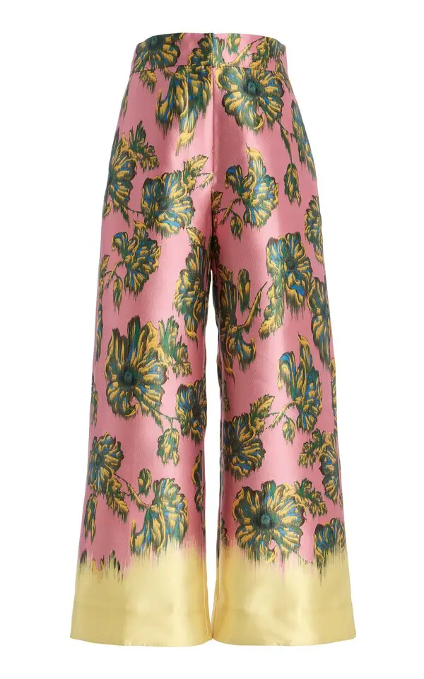 ALEMAIS Faye Satin Wide-leg Pants